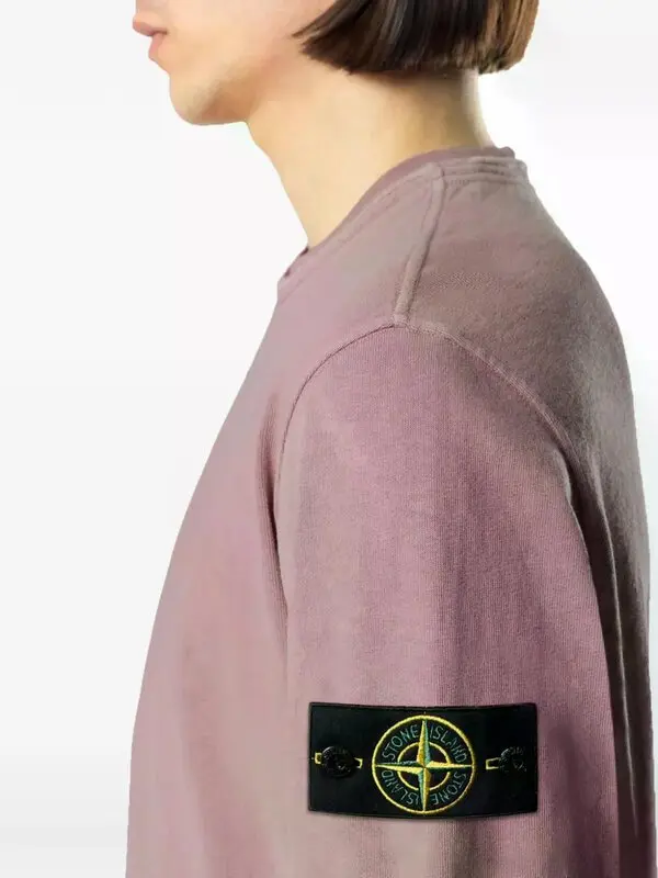 Stone Island Logo Patch Sweatshirt - Purple