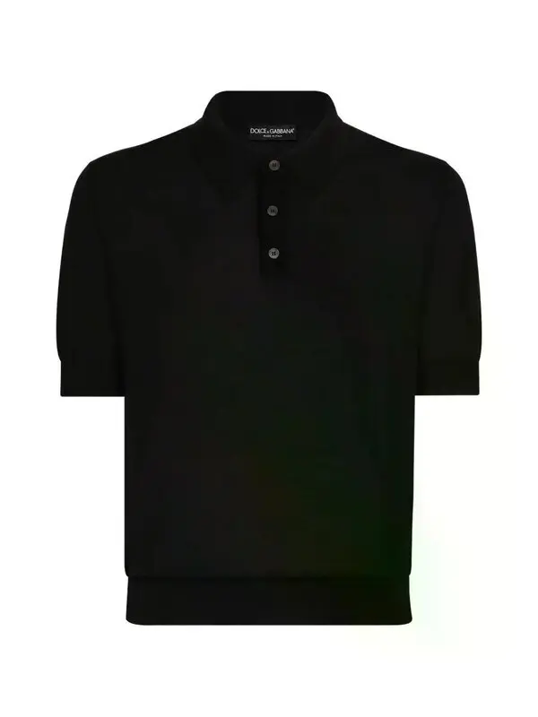 Dolce & Gabbana Extra-fine Cashmere Polo Shirt - Black