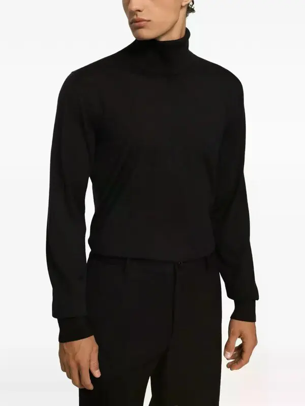Dolce & Gabbana Extra-fine Cashmere Turtleneck Sweater - Blue