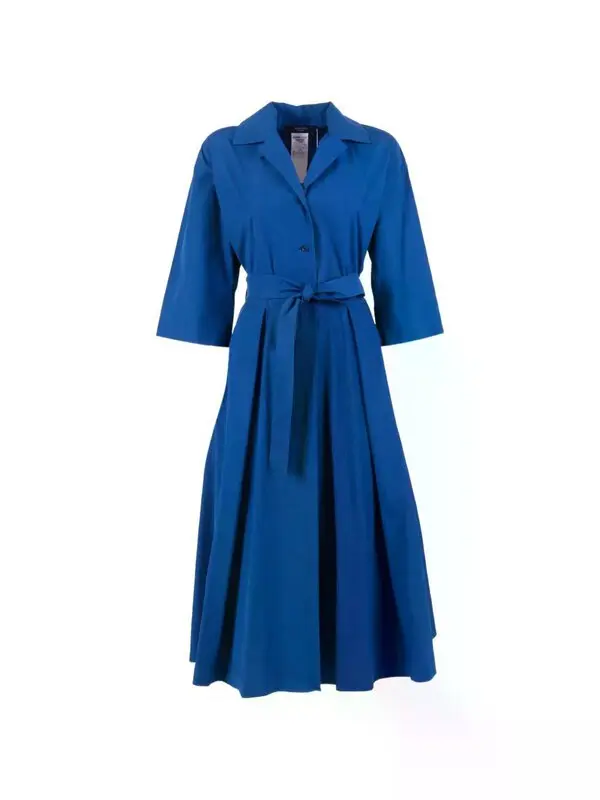 Max Mara Padana Belted Shirt Dress - Blue