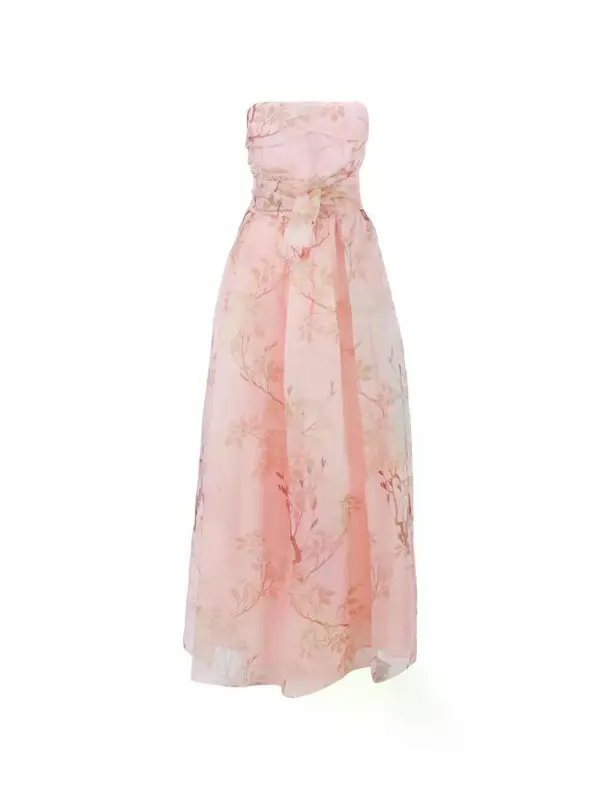 Max Mara Dominio Floral-print Dress - Pink