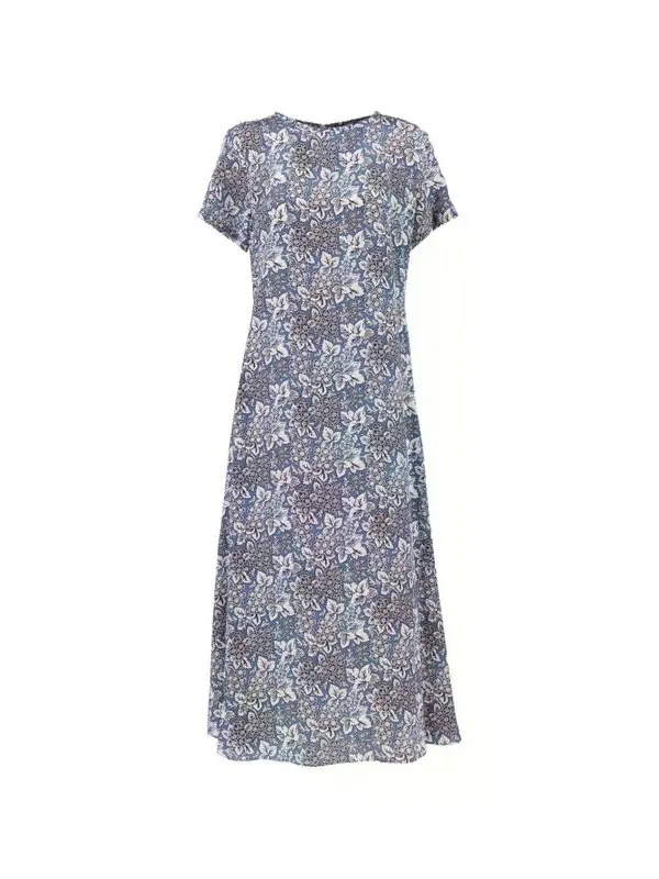 Max Mara Crespo Floral-print Dress - Blue
