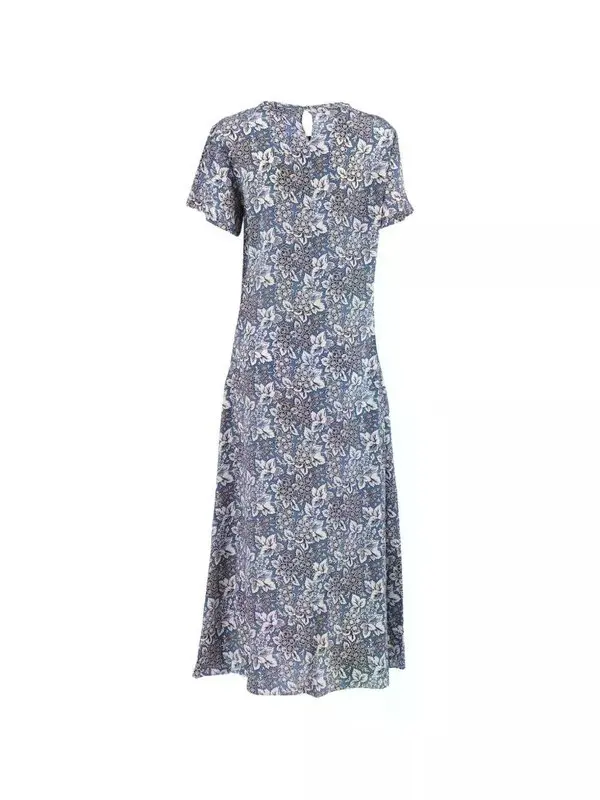 Max Mara Crespo Floral-print Dress - Blue