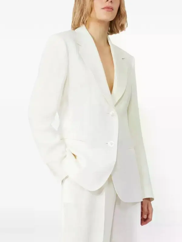 Max Mara Bello Single-breasted Blazer - White