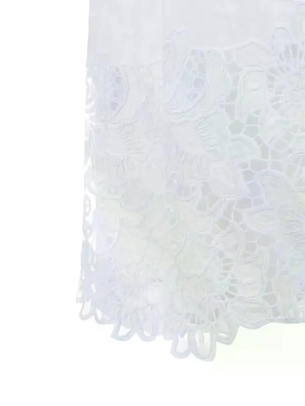 Max Mara Lace Trim Shirt Dress - White