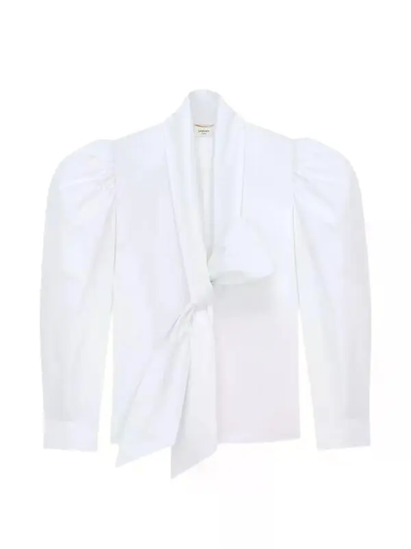 Saint Laurent Ballon-sleeve Blouse - White