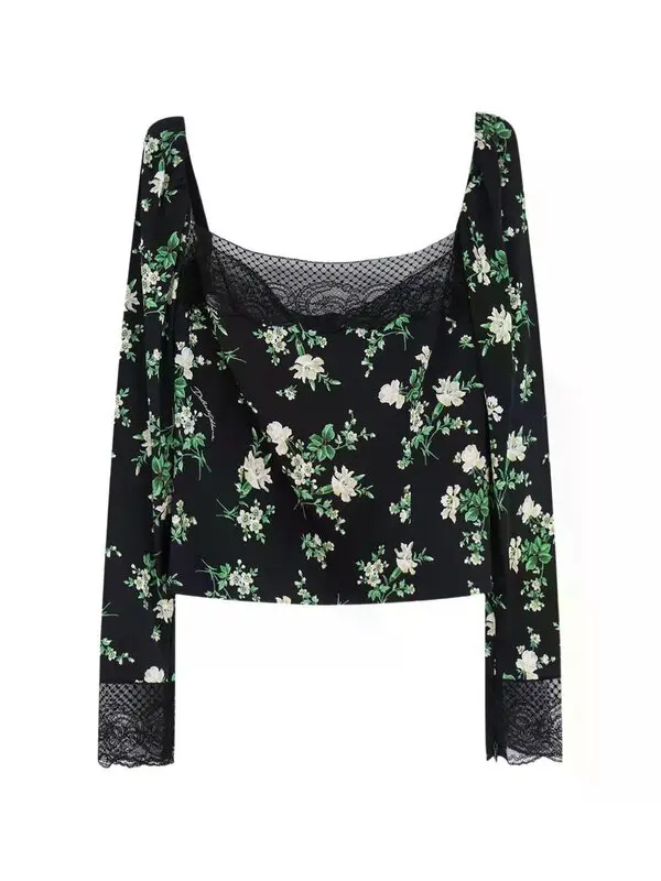 Dolce & Gabbana Floral Lace Blouse - Black