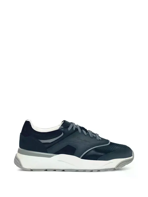 Santoni Innova Perforated Sneakers - Blue