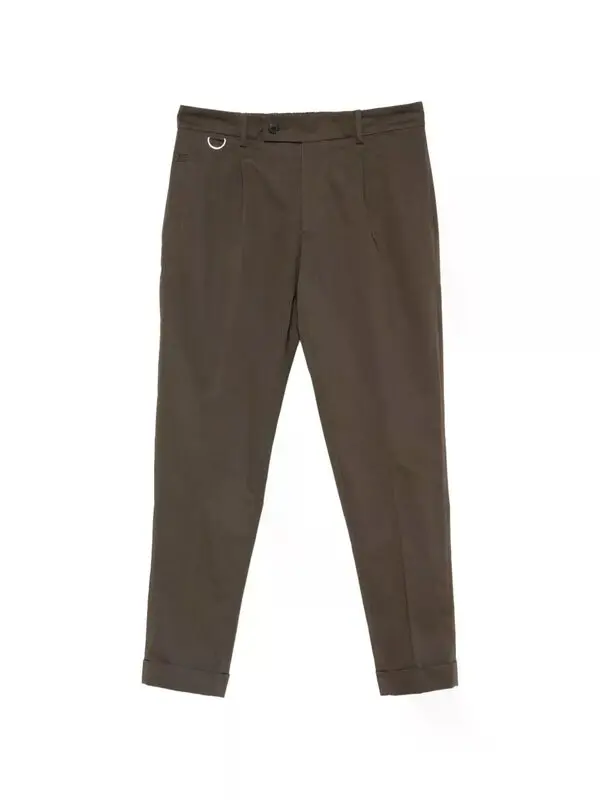 LOW BRAND Pleated Detail Trousers - Green