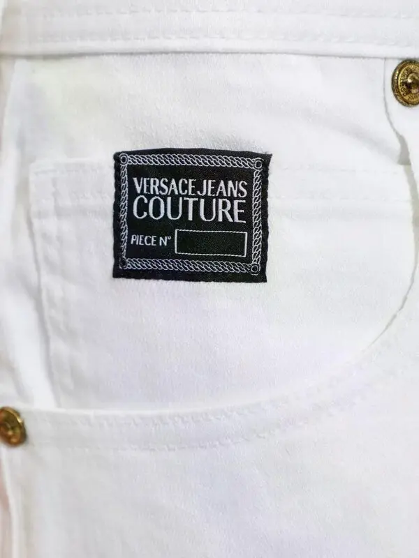 Versace Logo-patch Denim Shorts