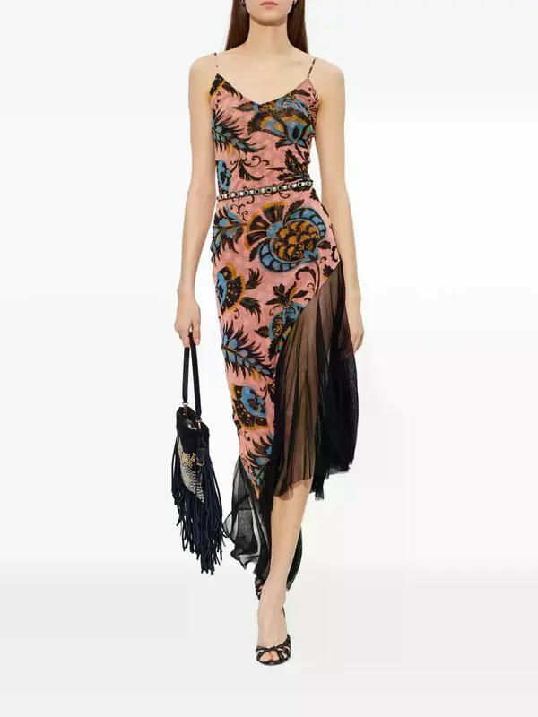 Etro Floral-print Asymmetric Dress - Pink