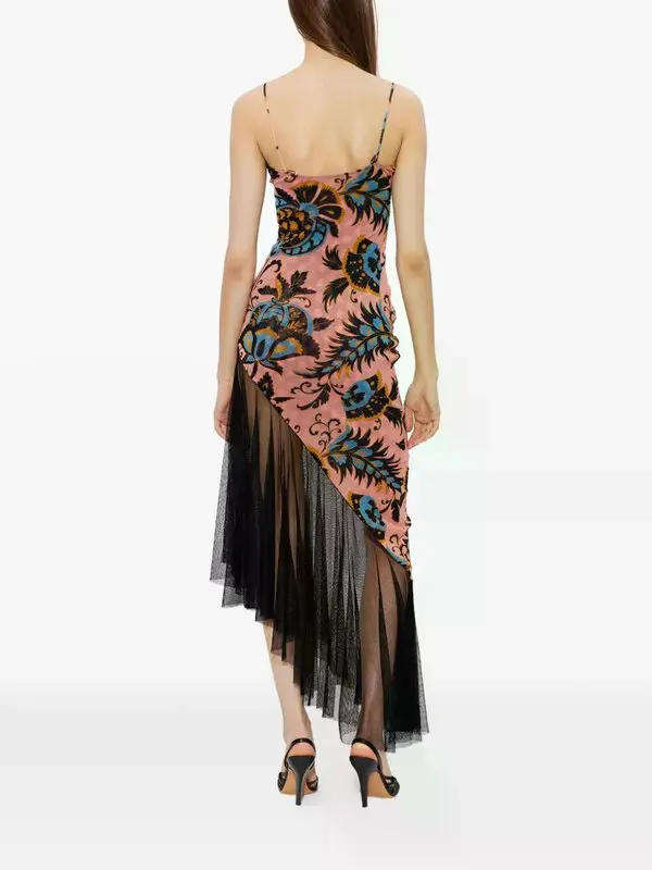 Etro Floral-print Asymmetric Dress - Pink