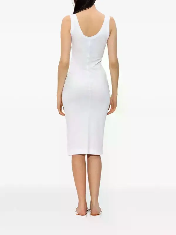 Versace Logo-print Midi Dress - White