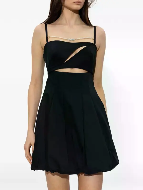 Versace Cut-out Pleated Mini Dress