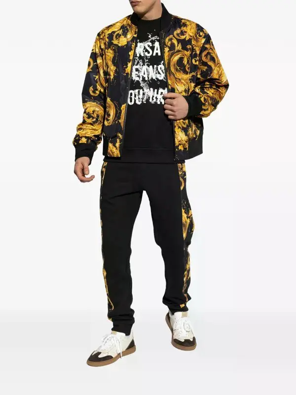 Versace Chromo Couture-print Drawstring-detail Cotton Track Pants