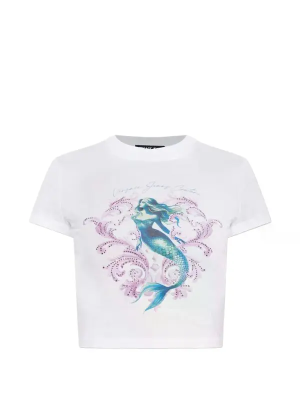 Versace Mermaid Graphic T-shirt - White