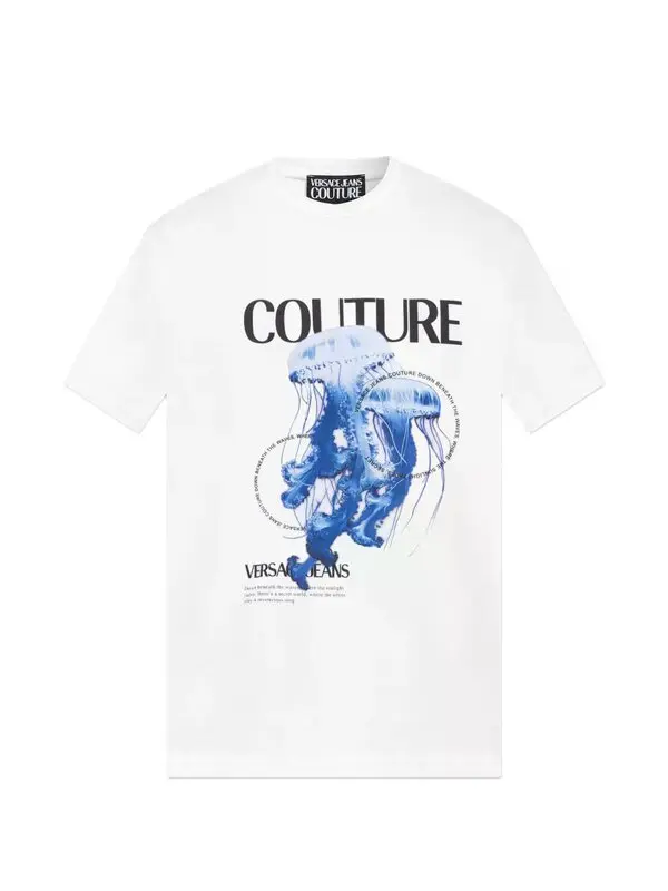 Versace Print Crew Neck T-shirt - White
