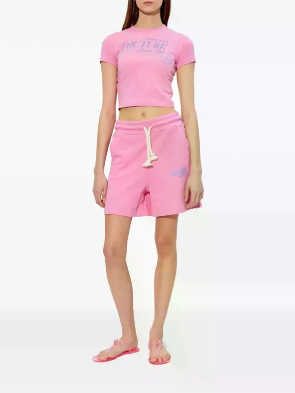 Versace Drawstring Logo Shorts - Pink