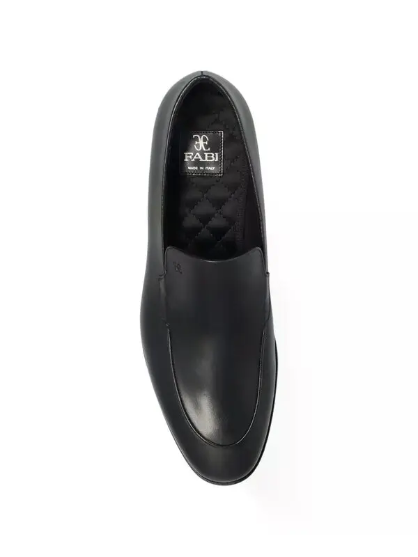 FABI Leather Loafers - Black