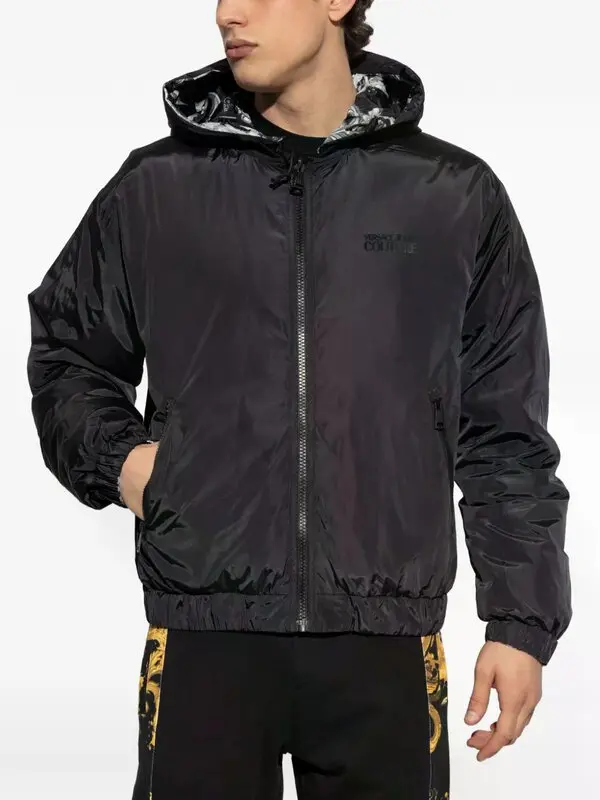 Versace Printed Padded Hooded Jacket