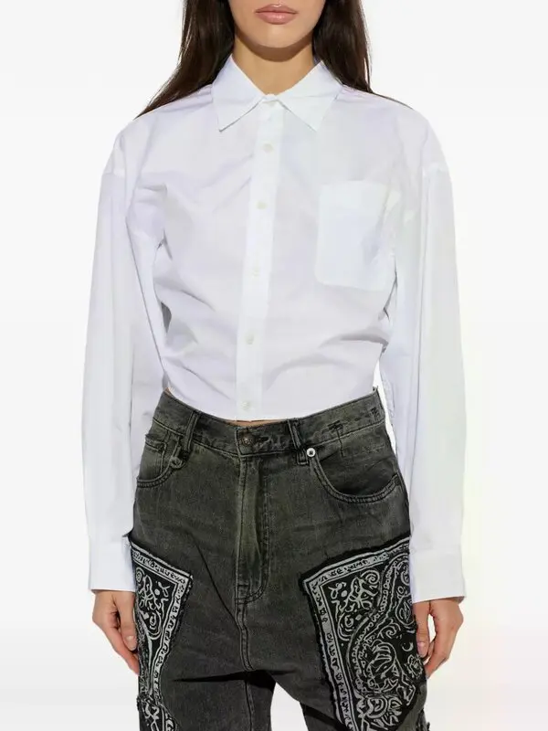 R13 Cropped Button-down Shirt