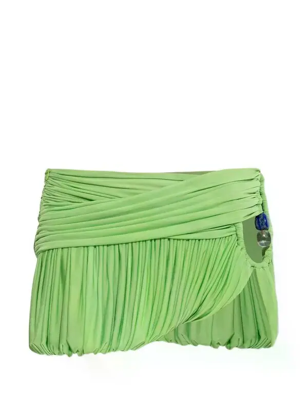 Christopher Esber Draped Beaded Skirt - Green