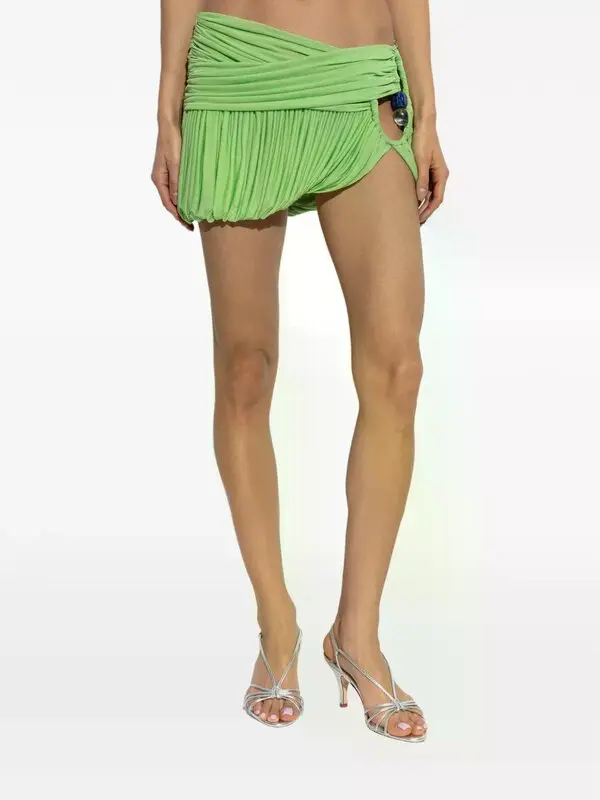 Christopher Esber Beach Glass Bubble Mini Skirt - Green