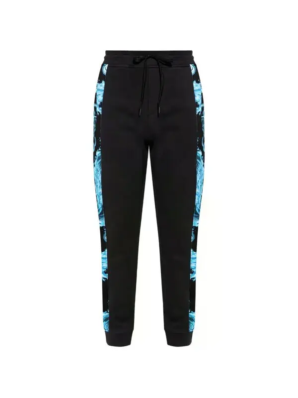 Versace Floral Stripe Trousers - Black