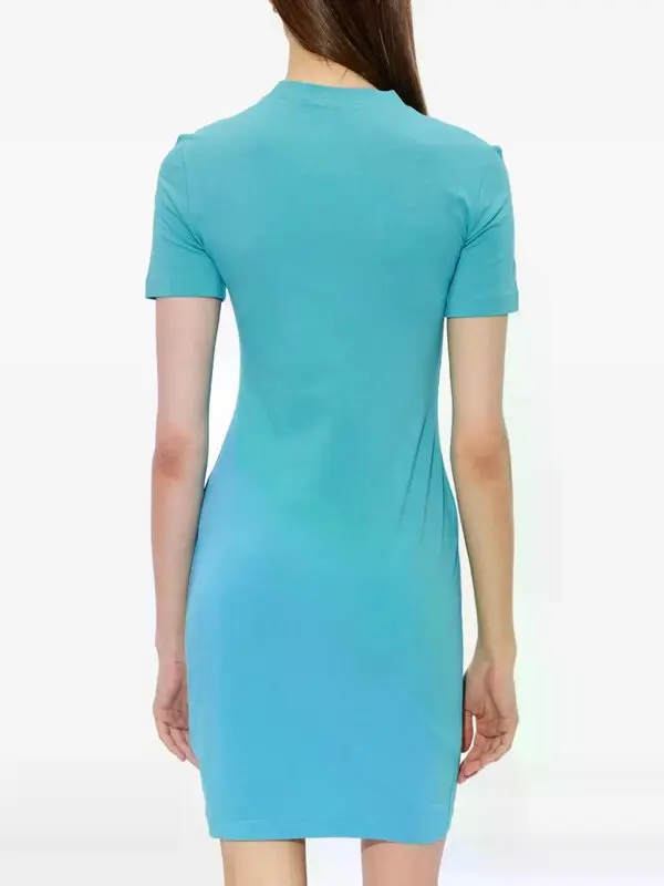 Versace Embellished Graphic Dress - Blue
