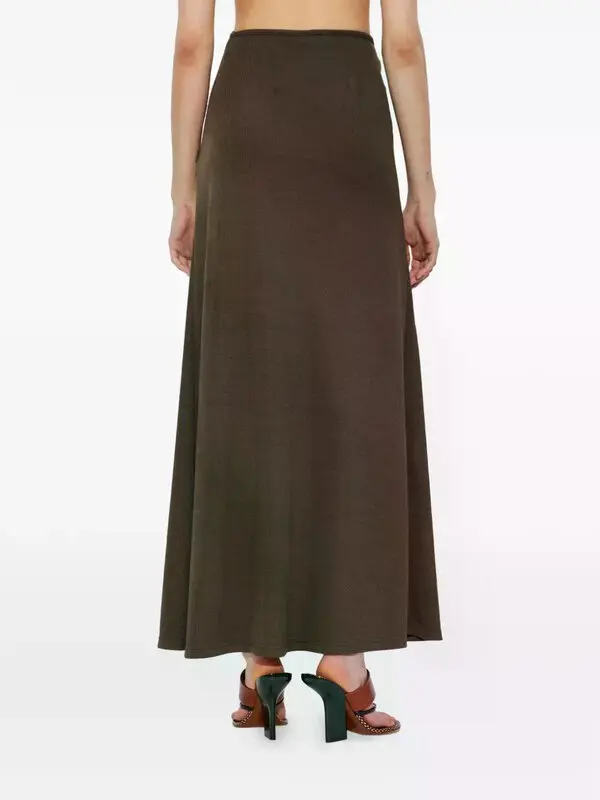 Christopher Esber Occhio Crystal Cascade Maxi Skirt - Green