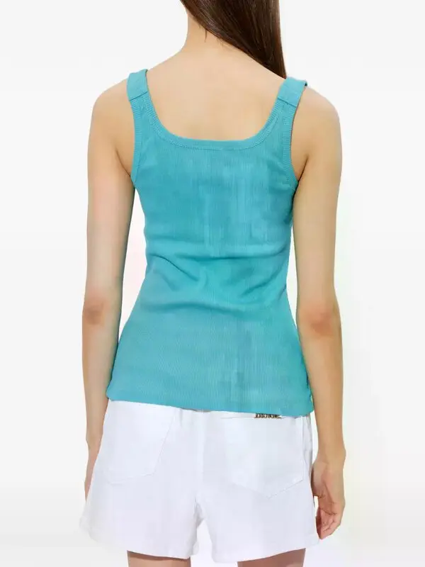 Versace Baroque-buckle Tank Top - Blue