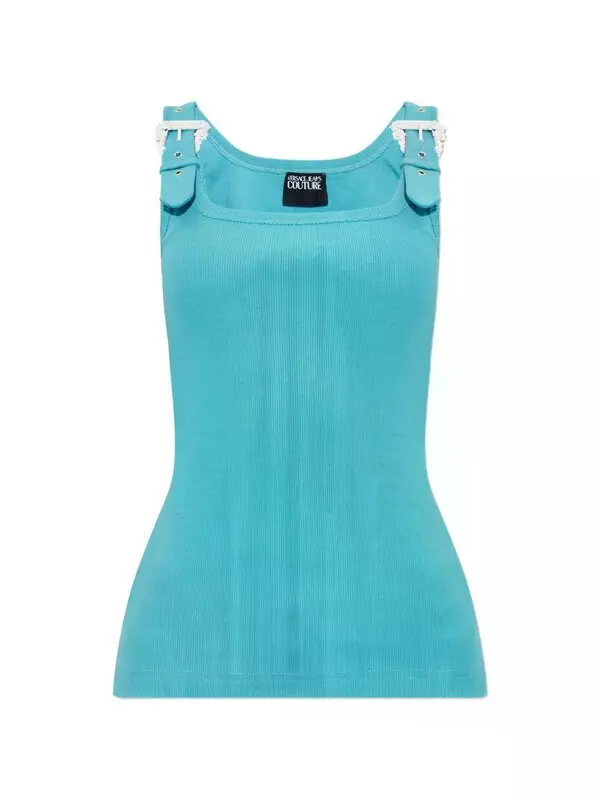 Versace Baroque-buckle Tank Top - Blue