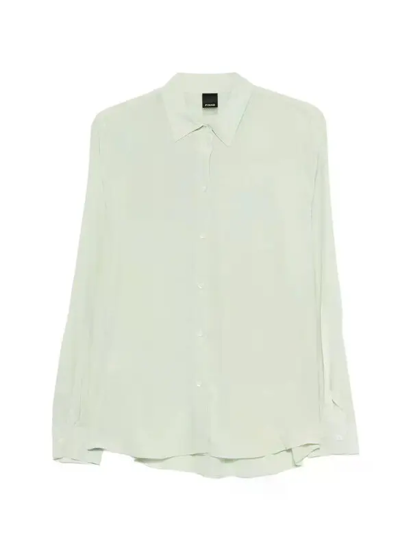Pinko Button-up Silk Shirt - Green