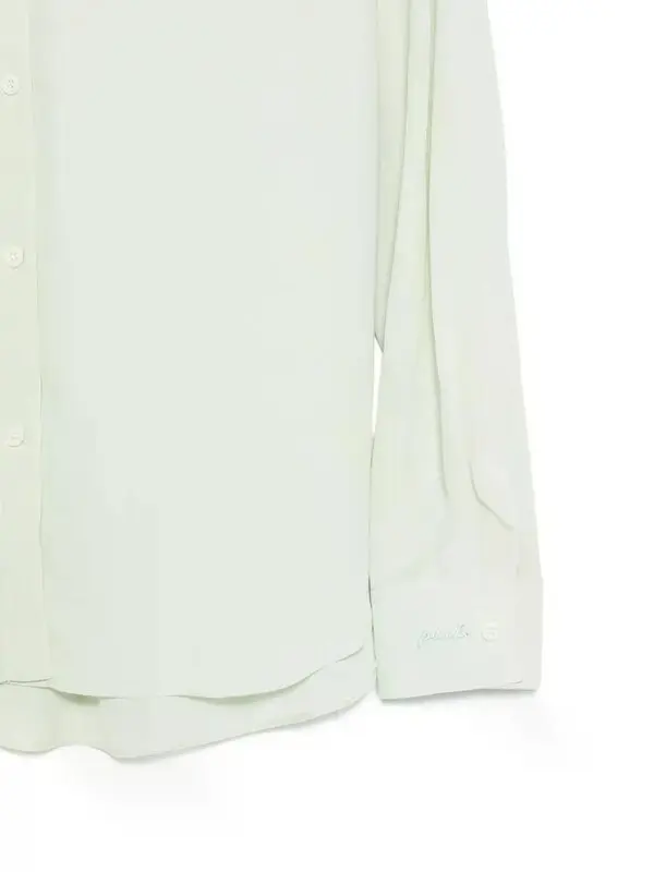 Pinko Button-up Silk Shirt - Green