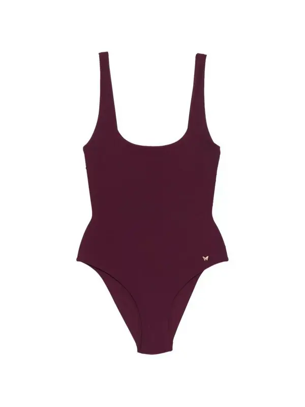 Kiki De Montparnasse Lace-up One-piece Swimsuit - Purple