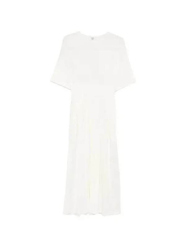 TOTEME Crew-neck Midi Dress - White