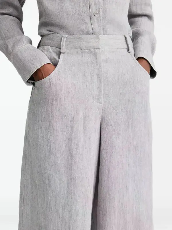 TWP Belt Loops Wide Leg Trousers