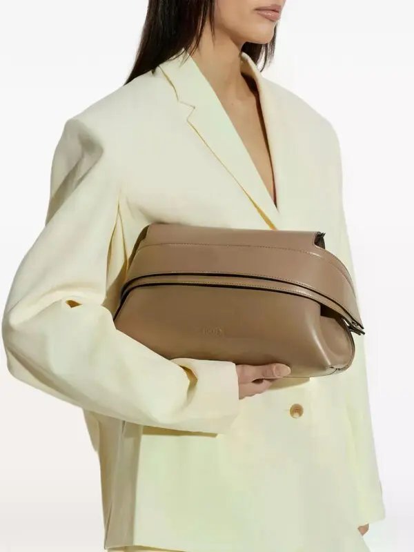 TOD'S Wave Clutch - Neutrals