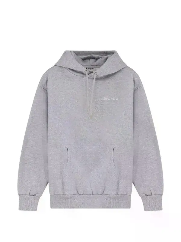 WALK IN PARIS Timeless Embroidered Hoodie - Grey