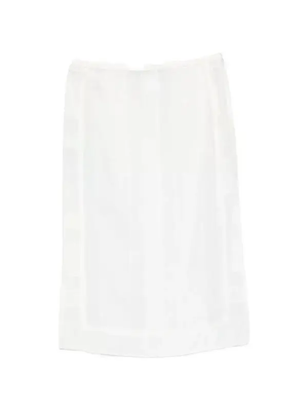 LOW CLASSIC Layered Midi Skirt - White