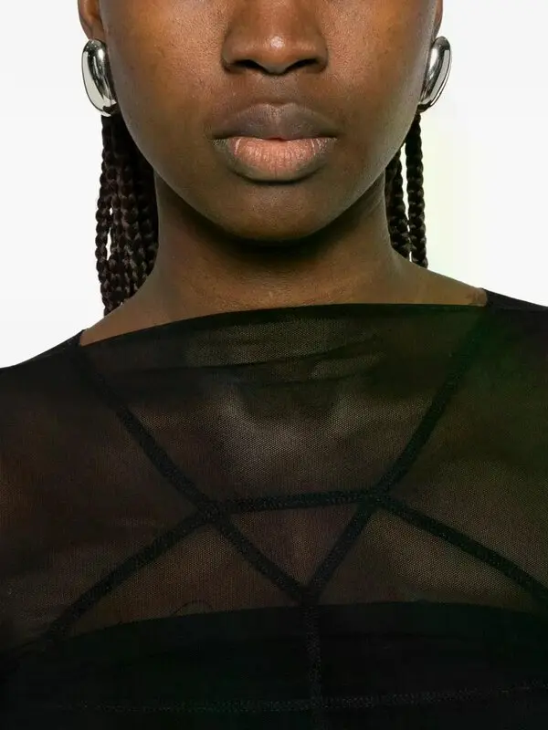 Rick Owens Crew-neck Maxi Dress - Black