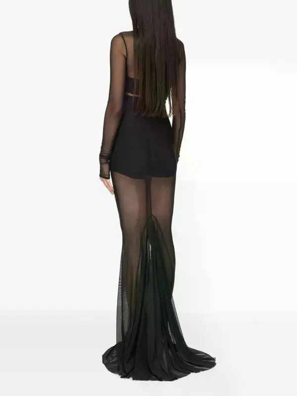Rick Owens Crew-neck Maxi Dress - Black