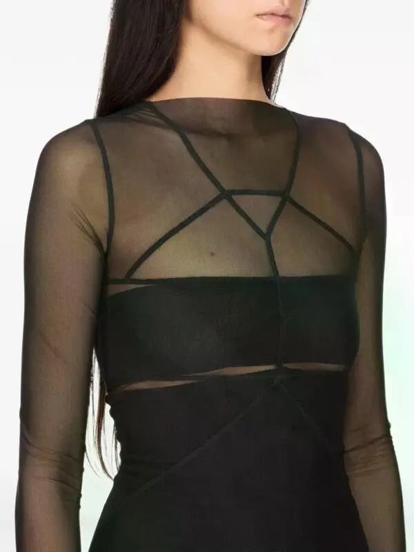 Rick Owens Crew-neck Maxi Dress - Black