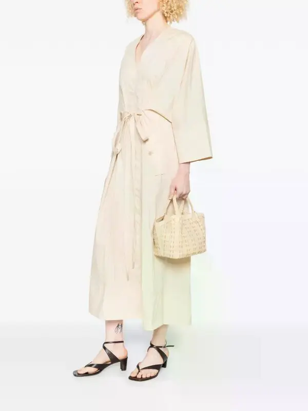 PANICALE V-neck Belted Midi Dress