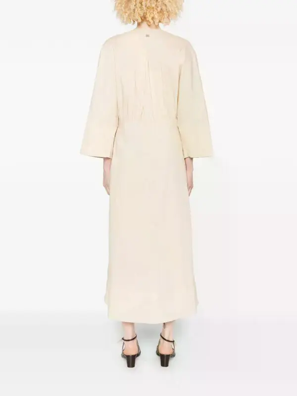 PANICALE V-neck Belted Midi Dress