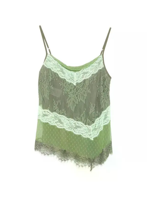 Pinko Floral Lace Top - Green