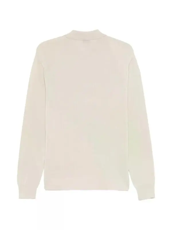 PAOLO PECORA Long-sleeved Textured Knit Shirt - Neutrals