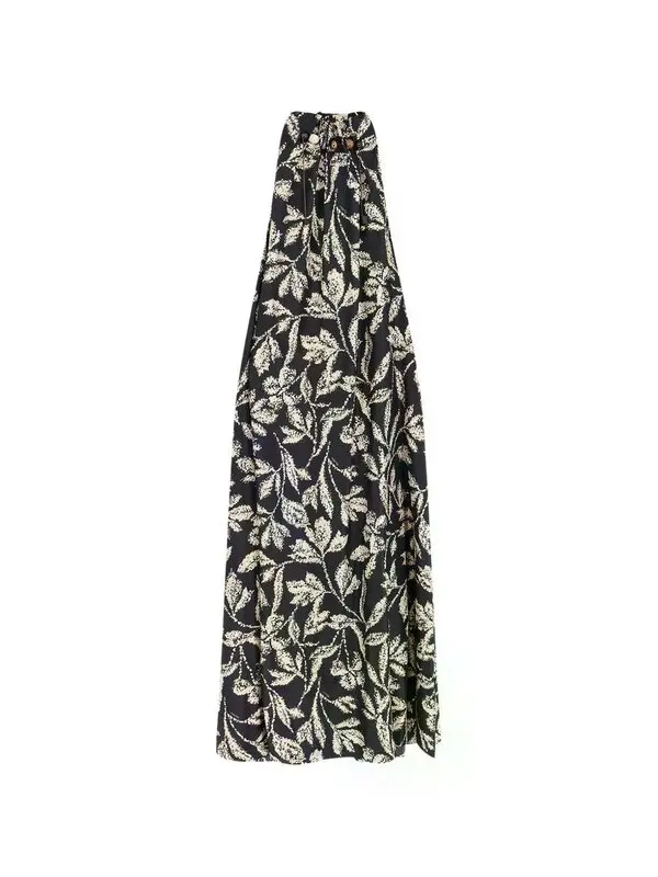 Max Mara Floral Print Dress - Black
