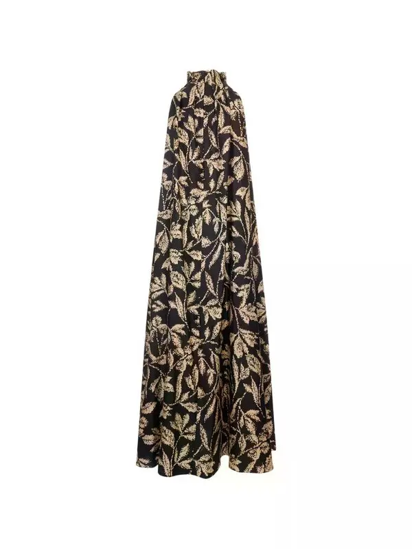 Max Mara Cartone Beaded Floral-print Maxi Dress - Black