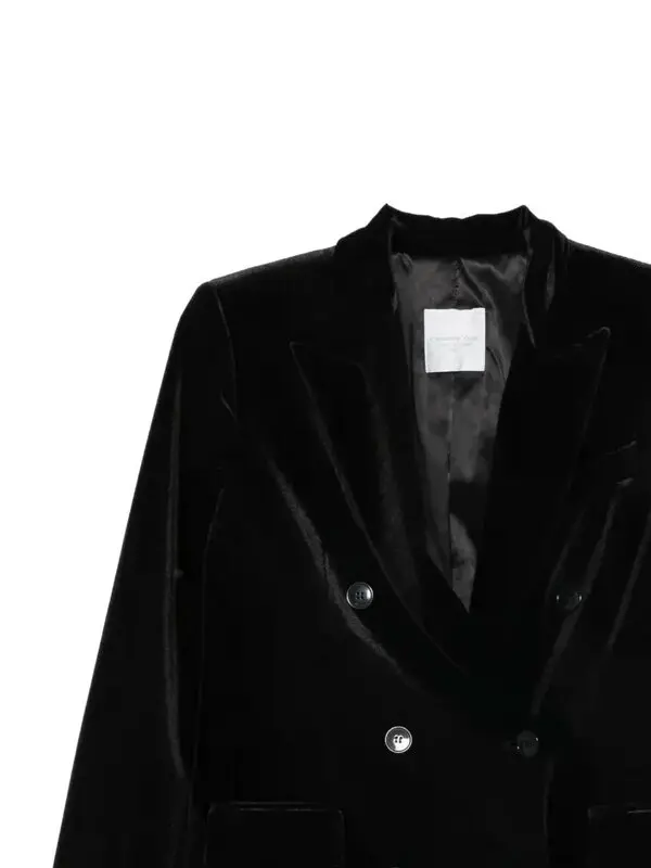 RUNDHOLZ BLACK LABEL Double-breasted Velvet Blazer
